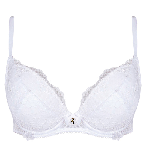 Gossard Superboost Lace Padded Plunge Bra White