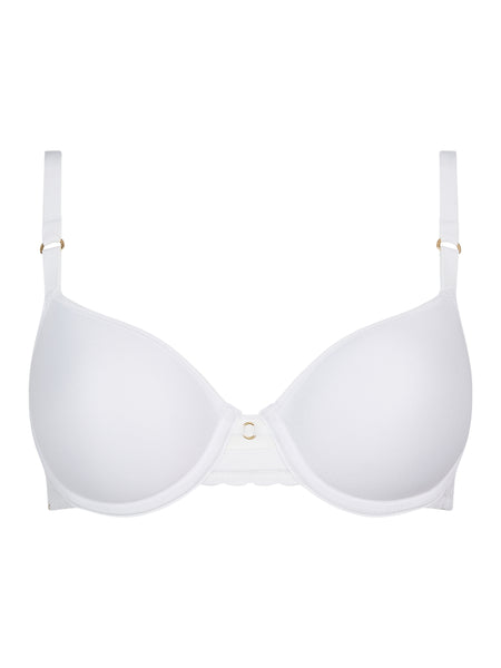 Chantelle - Monogram Half-Cup Memory Bra White | Ouh La La