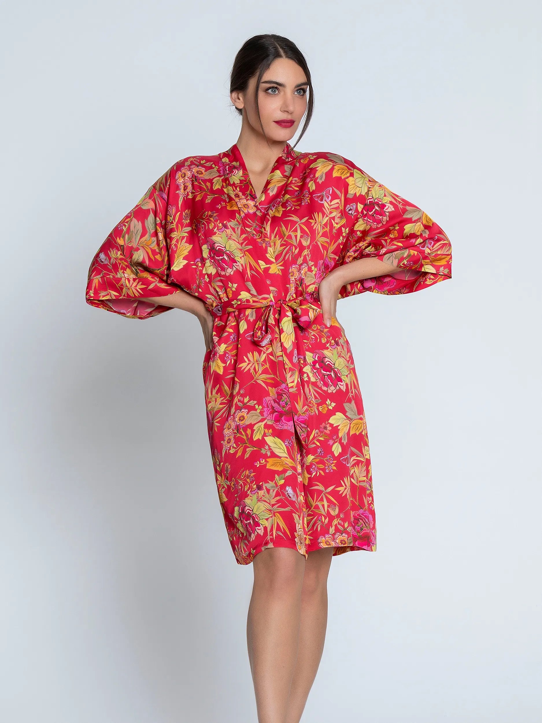 Lise Charmel - Foret Rubis Mid-Length Negligee Gown Santal Rouge | Ouh ...